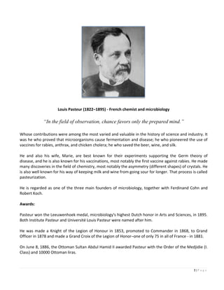 Famous biologist scientists (foreign) | DOCX