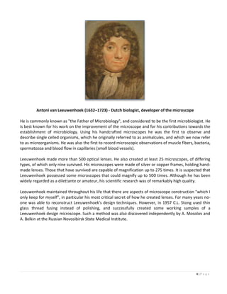 Famous biologist scientists (foreign) | DOCX