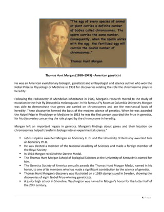 Famous biologist scientists (foreign) | DOCX