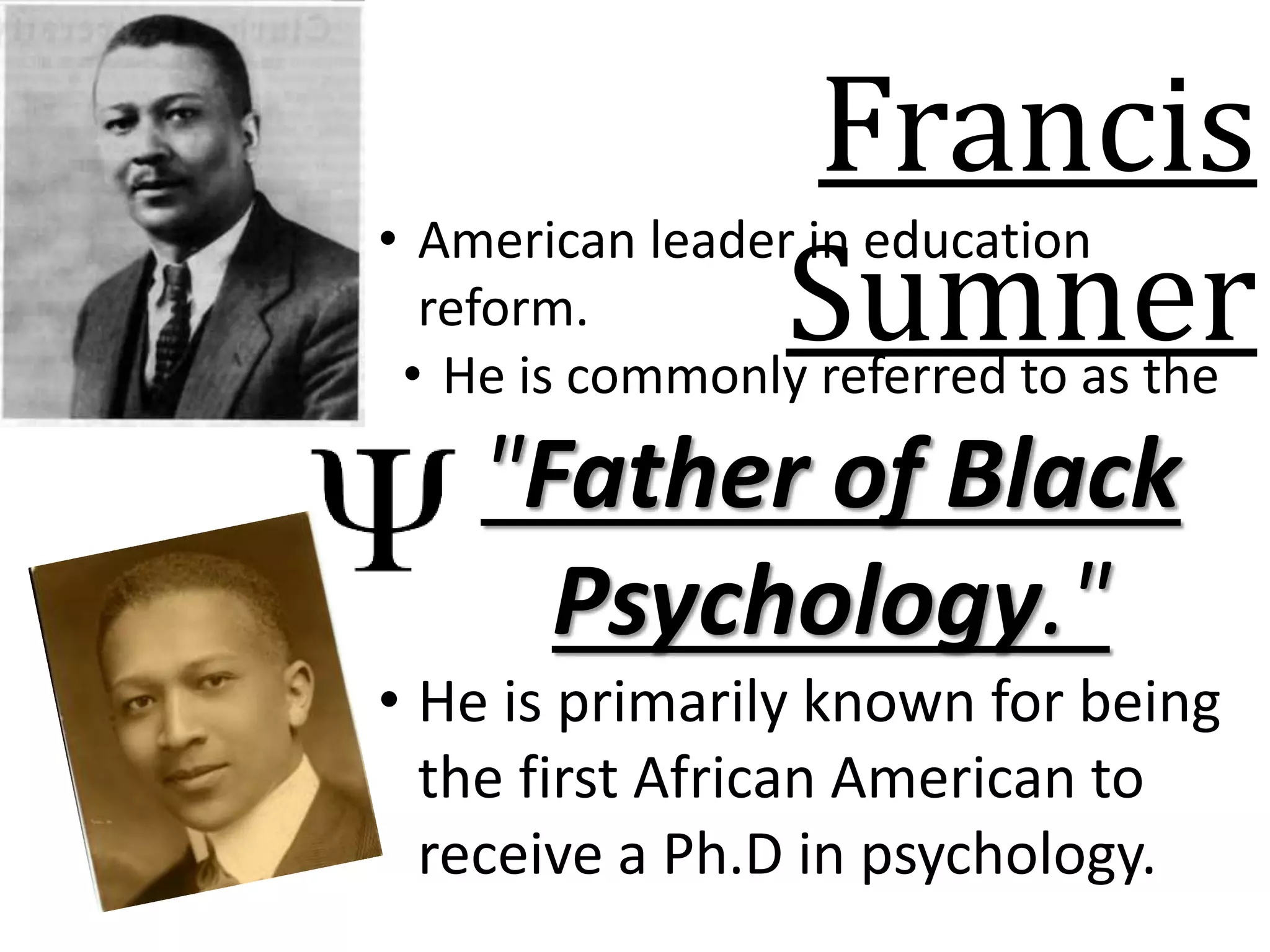 Black History Month: Famous Figures in Psychology | PPTX