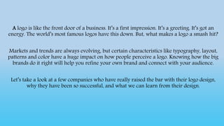 Famous brands and their brand identity | PPTX