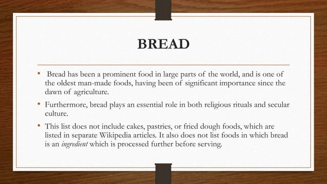 Famous breads around the world | PPT