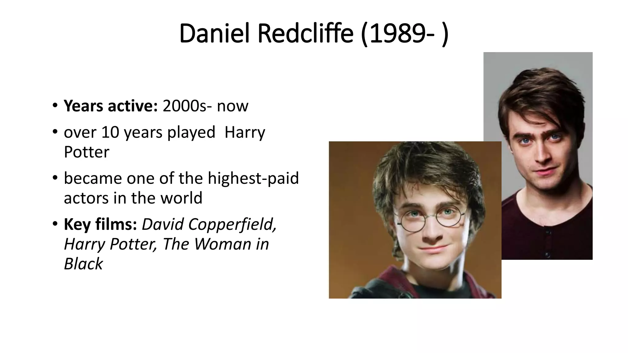 Famous British actors. Part 2 | PPTX