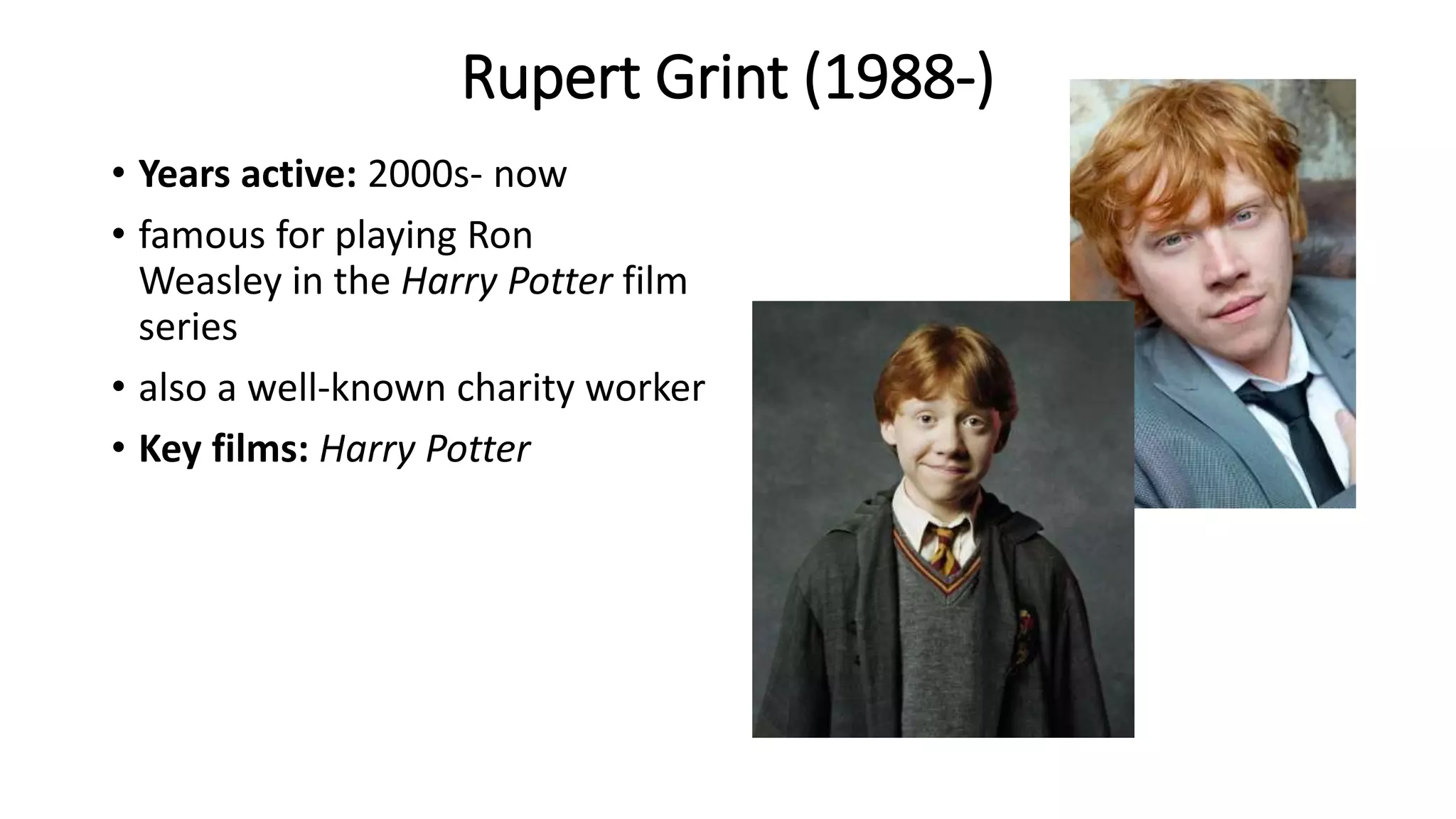 Famous British actors. Part 2 | PPTX