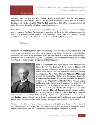 Famous Canadian Scientists