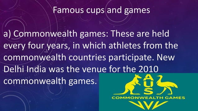 Famous cups and games | PPT