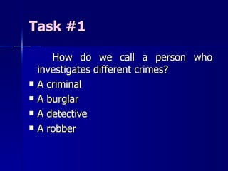 Famous Detectives | PPT
