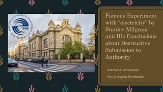 Famous Experiment with Electricity: Milgram Experiment | PPT