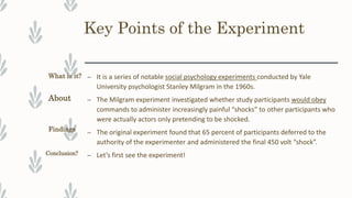 Famous Experiment with Electricity: Milgram Experiment | PPT