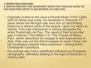 Famous explorers geographical sites and destinations | PPTX