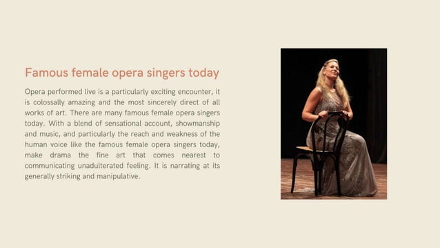 Famous female opera singers today | PPTX