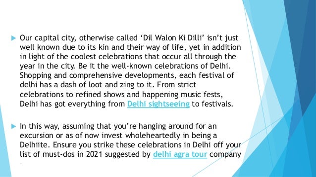Famous festivals of delhi you must attend | PPT