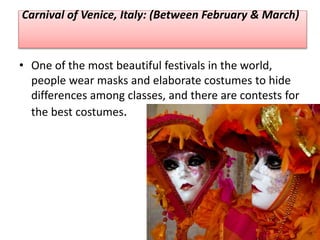 Famous festivals of the world | PPTX