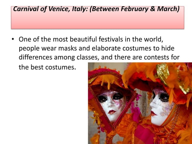 Famous festivals of the world | PPTX