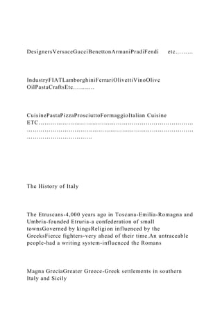 Famous ItaliansBrunelleschiBernini.docx | Classical Music | Music