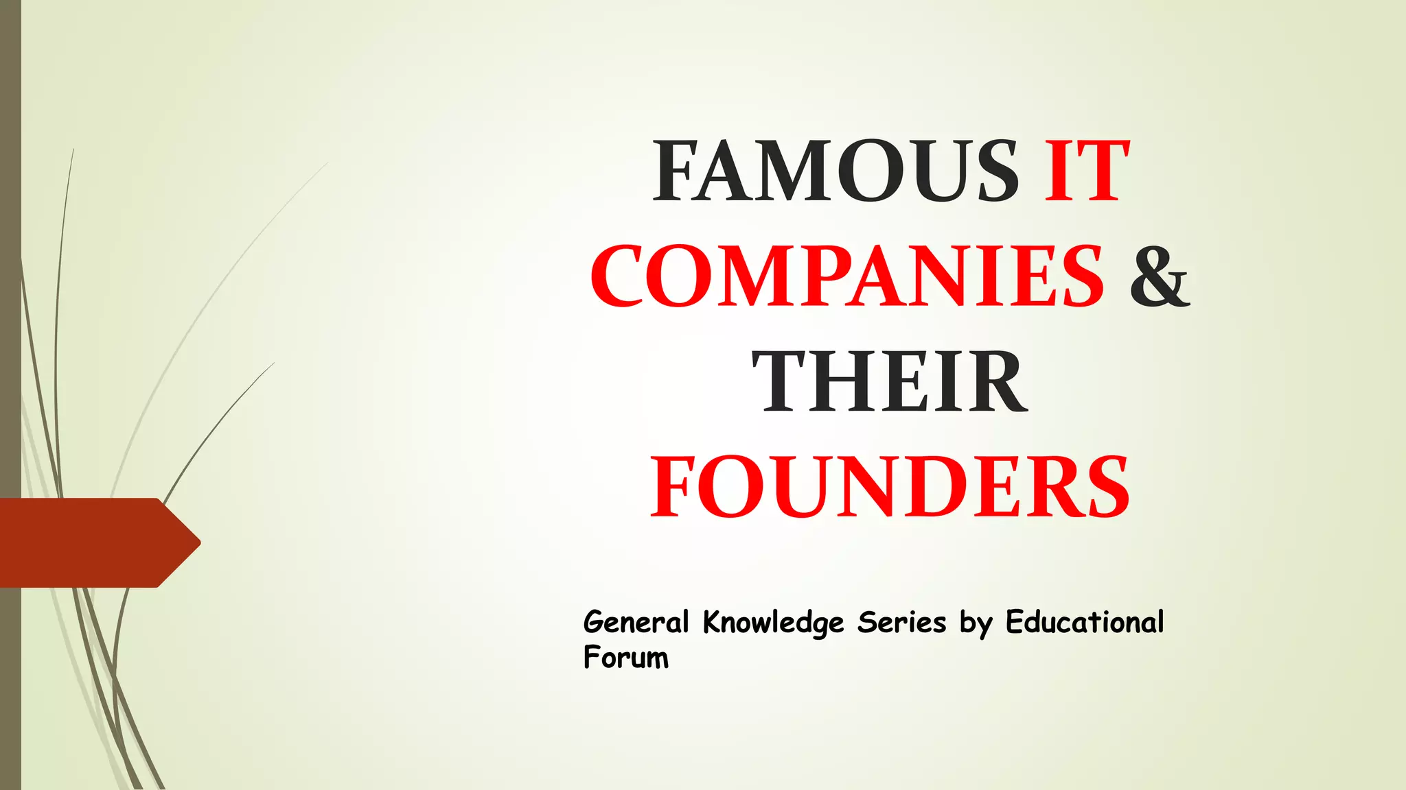 Famous IT Companies | PPTX