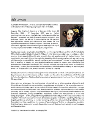 Famous mathematicians | DOCX | Physics | Science