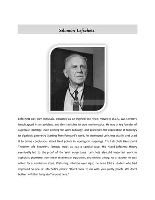 Famous mathematicians | DOCX | Physics | Science