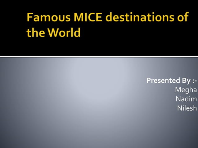 Famous mice destinations of the world 222 | PPTX