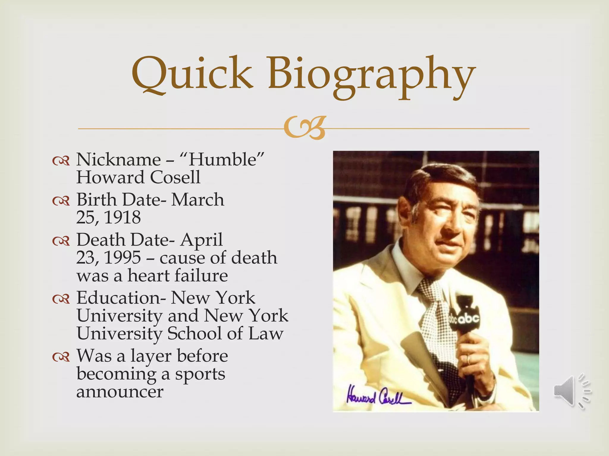 Famous news anchor. | PPTX