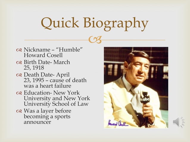 Famous news anchor. | PPTX