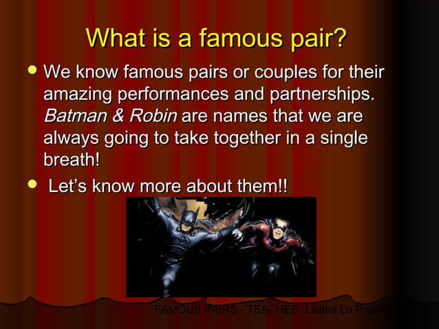 Famous pairs | PPT