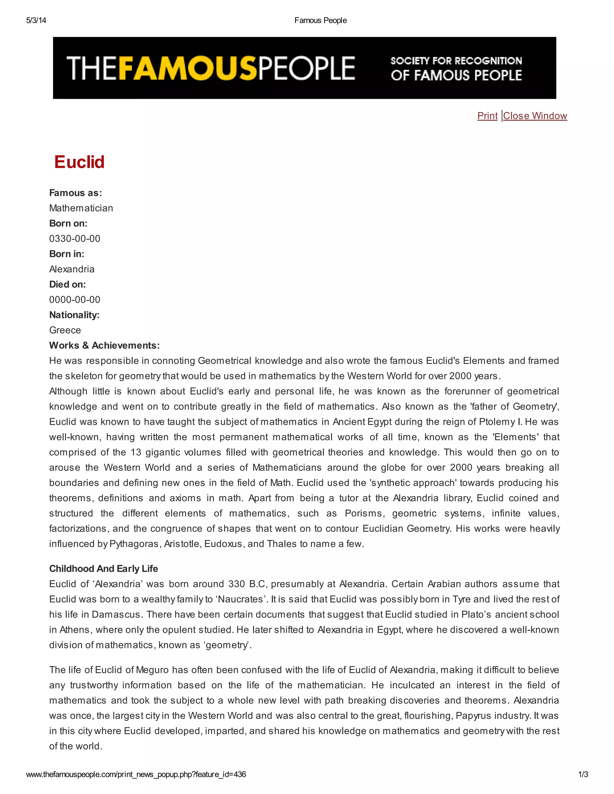 All about EUCLID | PDF