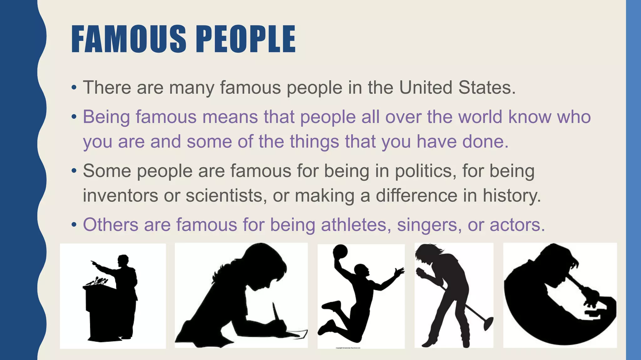 Famous people and professions | PPTX