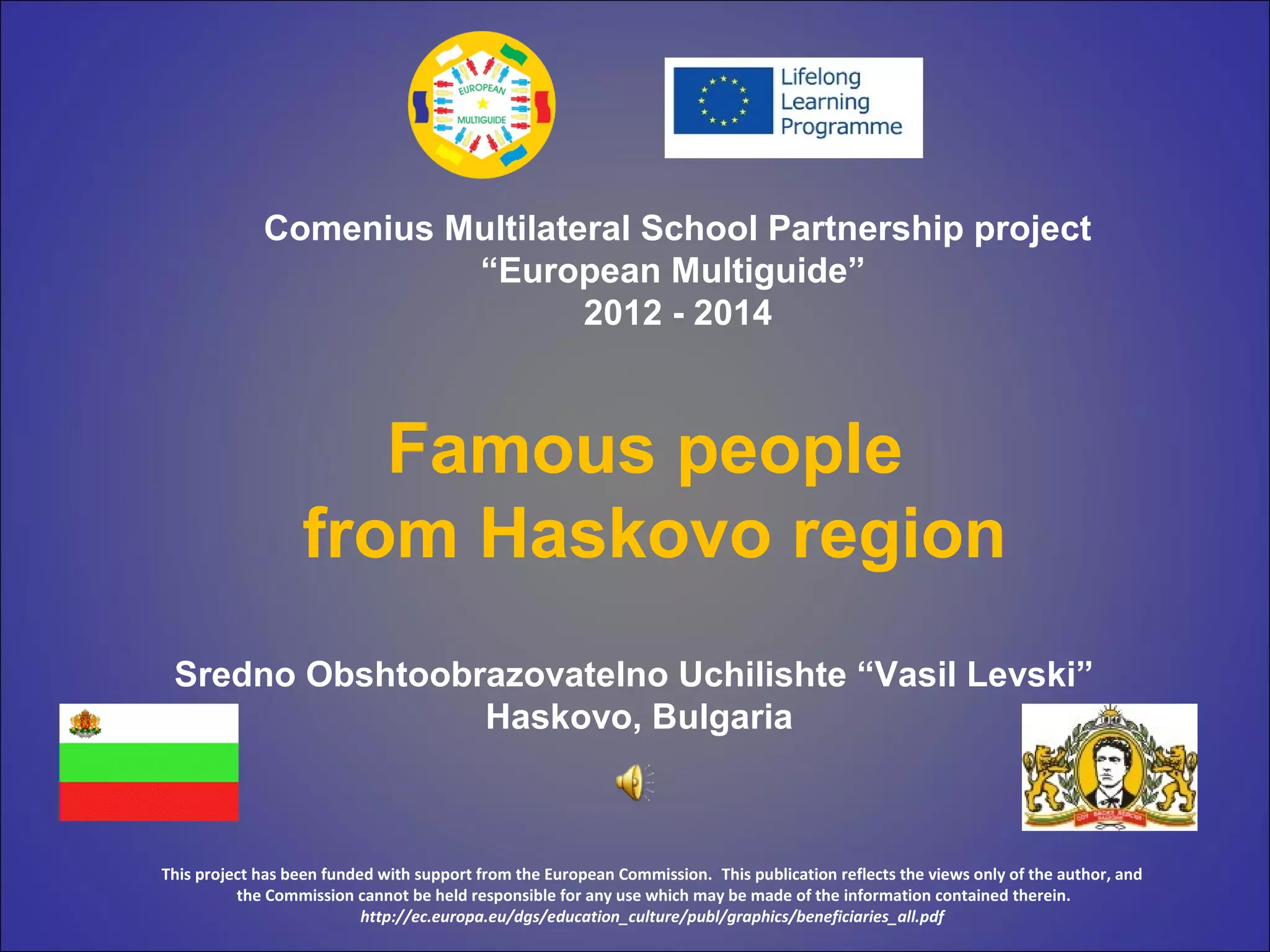 Famous people from Haskovo region - Bulgaria | PPT
