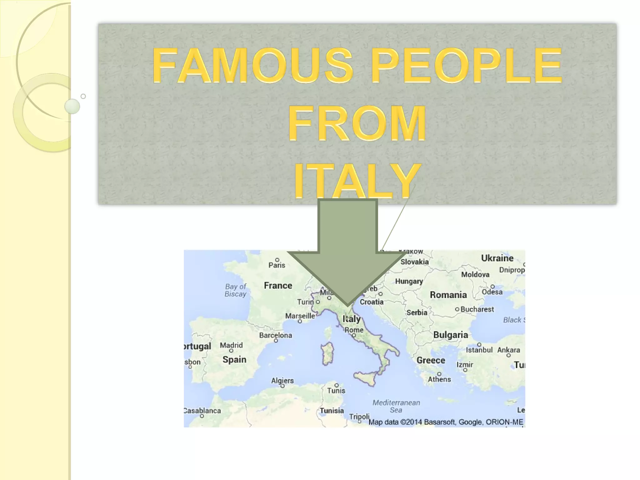 Famous people from italy | PPT