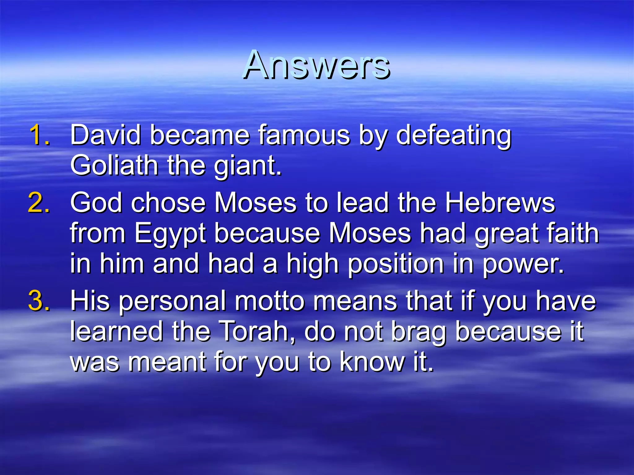 Famous Jewish People in Ancient History | PPT