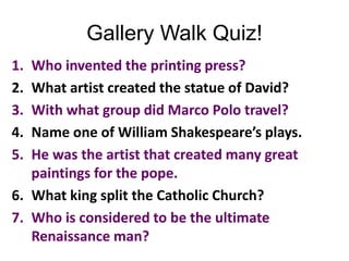 Famous people of the Renaissance | PPTX