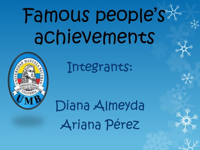 Famous people’s achievements | PPT