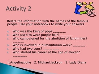 Famous people tpt | PPT