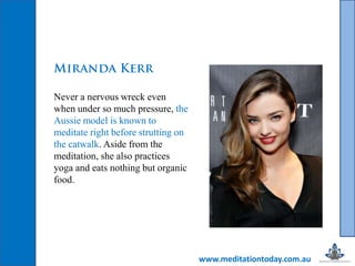 Famous People Who Meditate Celebrity State of Mind | PPTX