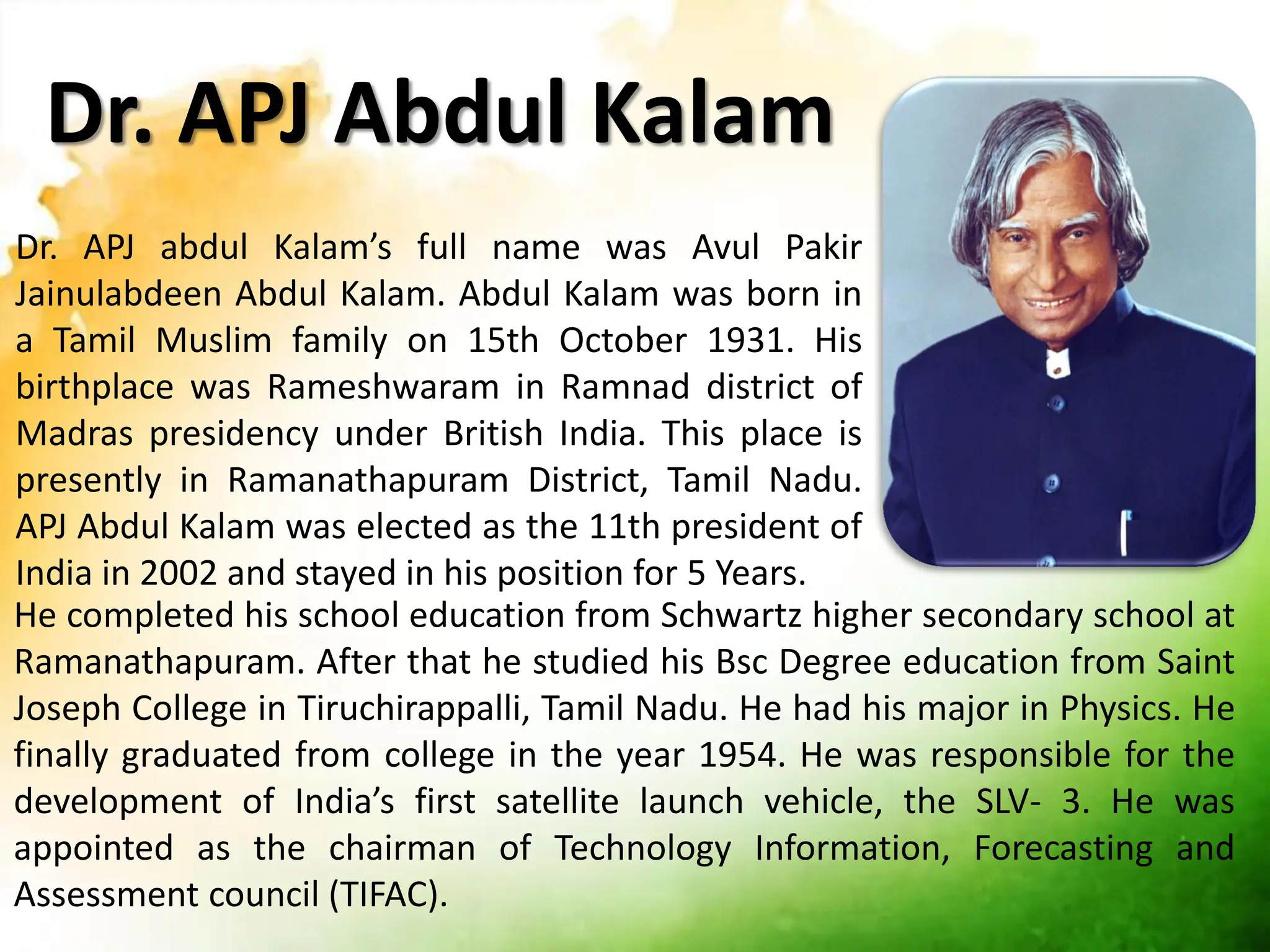 Famous Personality of India who are gives important contribution in the ...