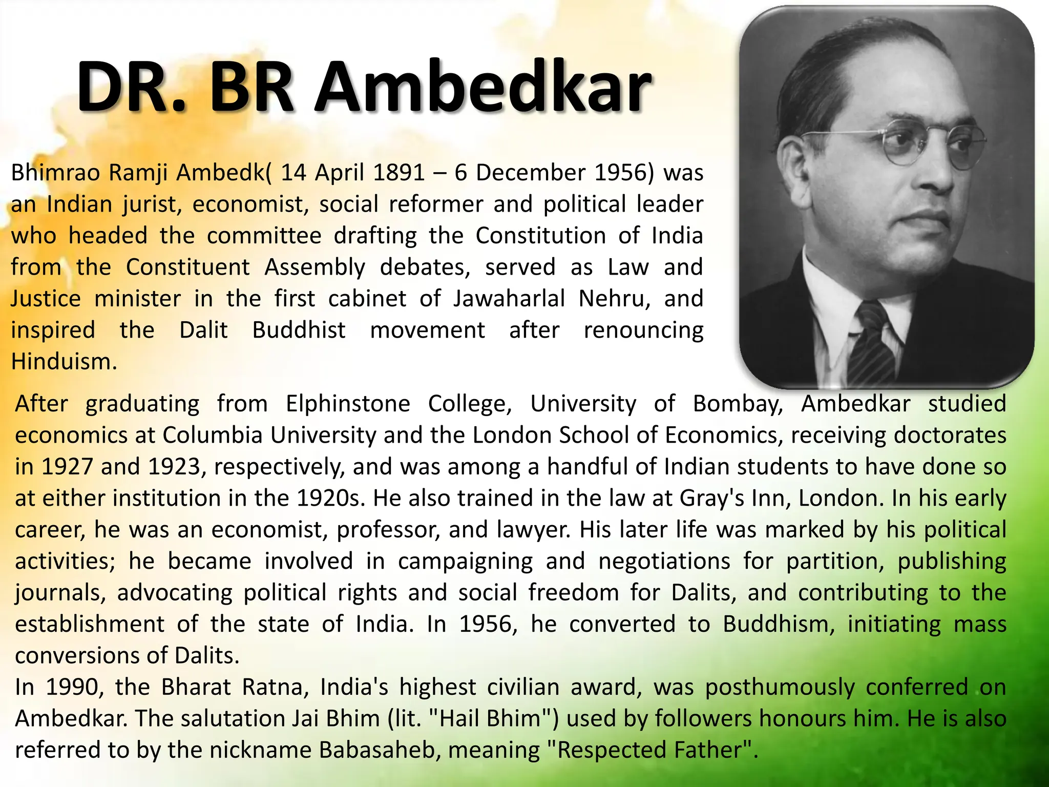 Famous Personality of India who are gives important contribution in the ...