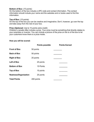 Famous person cereal box project | DOC