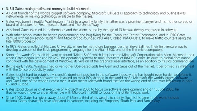 Famous perssonalities related to it. | PPT