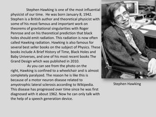 Stephen Hawking | PPTX | Physics | Science