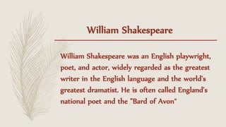 Famous plays of william shakespeare | PPTX