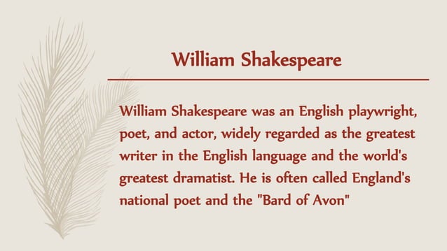 Famous plays of william shakespeare | PPTX | Drama | Genres