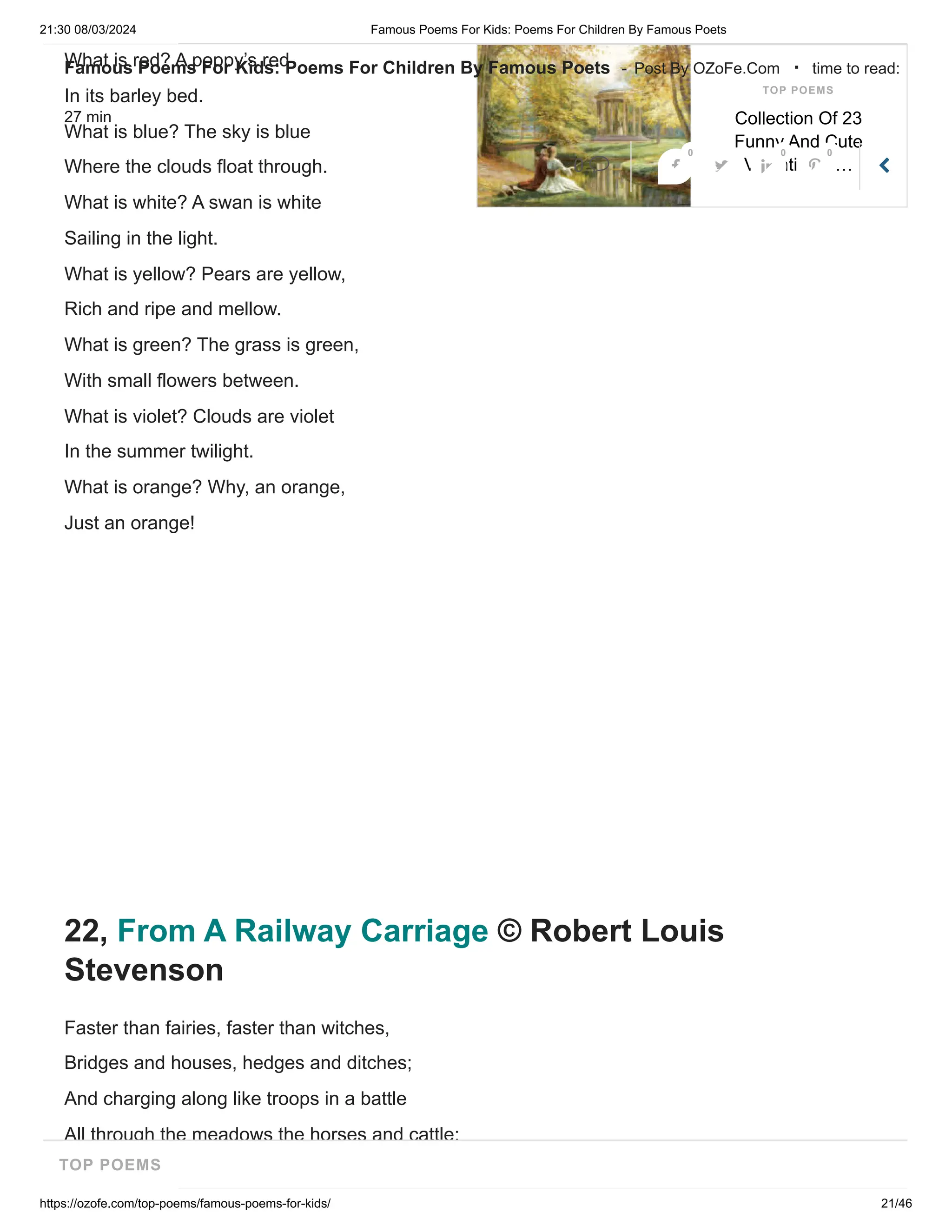 Best Poems for Kids to Nurture Their Love for Poetry | PDF