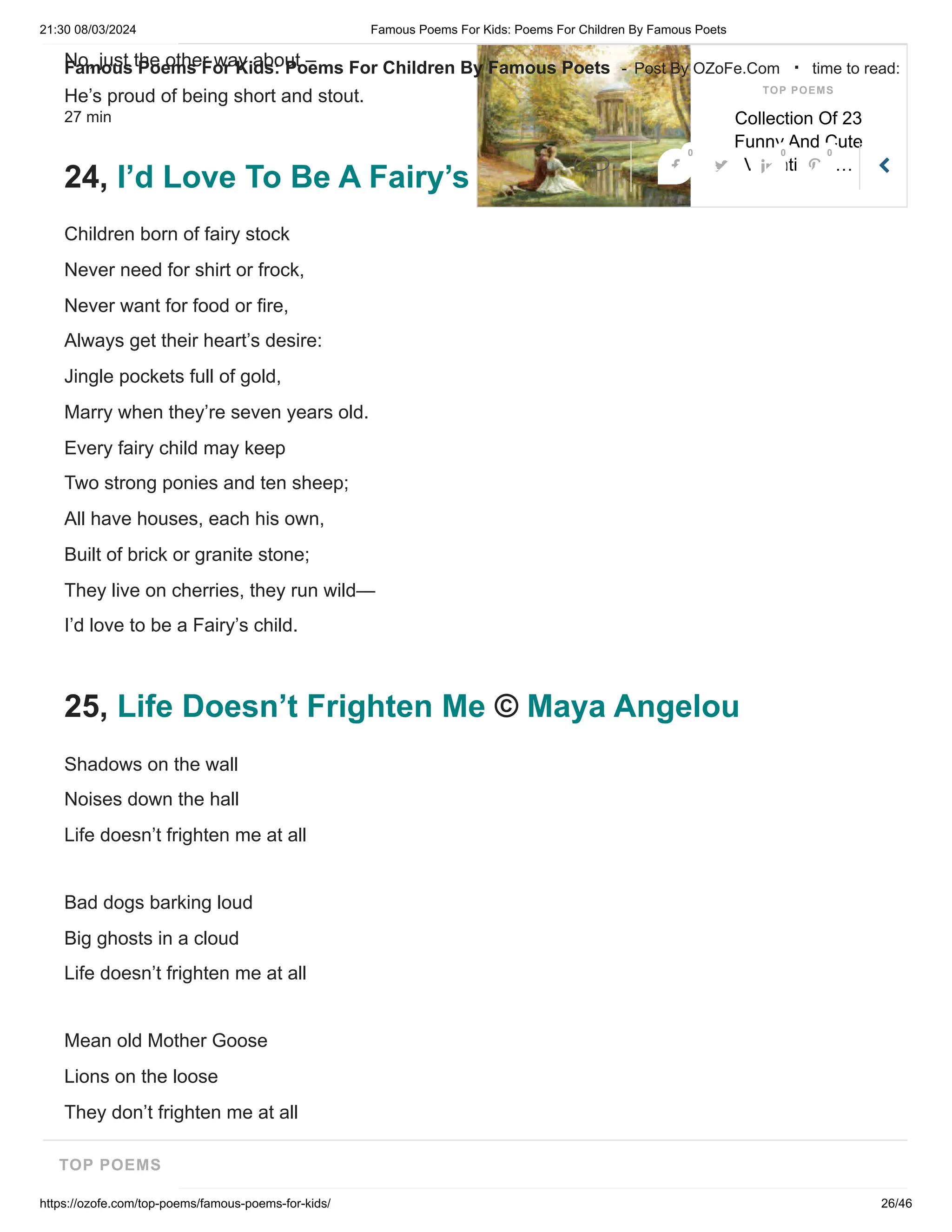 Best Poems for Kids to Nurture Their Love for Poetry | PDF