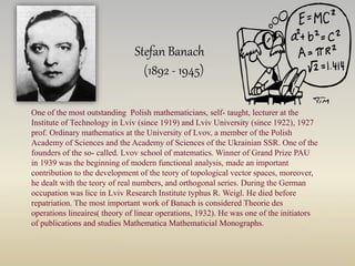 Famous Polish Mathematicians Kinga Sekuła 2d | PPTX