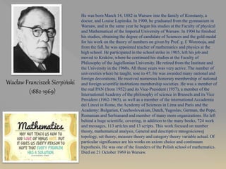 Famous Polish Mathematicians Kinga Sekuła 2d | PPT