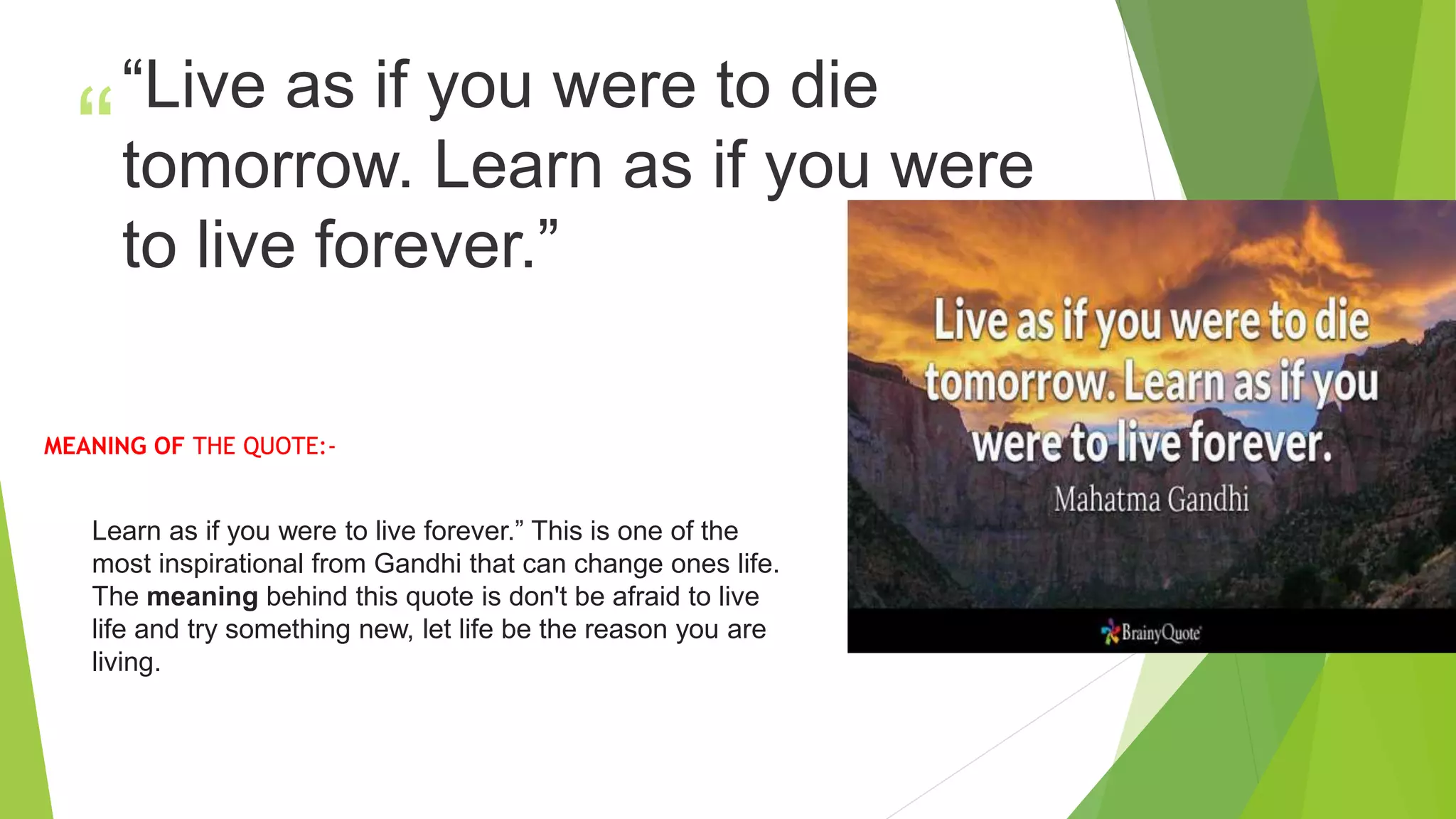 Famous quotes of mahatma gandhi | PPT