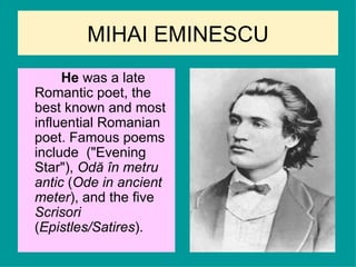 Famous Romanian Writers | PPT