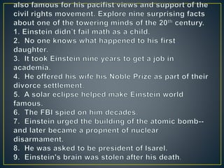 Famous scientist albert einstein | PPT