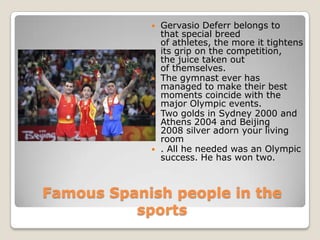 Famous spanish people in sports by mario garcia | PPTX